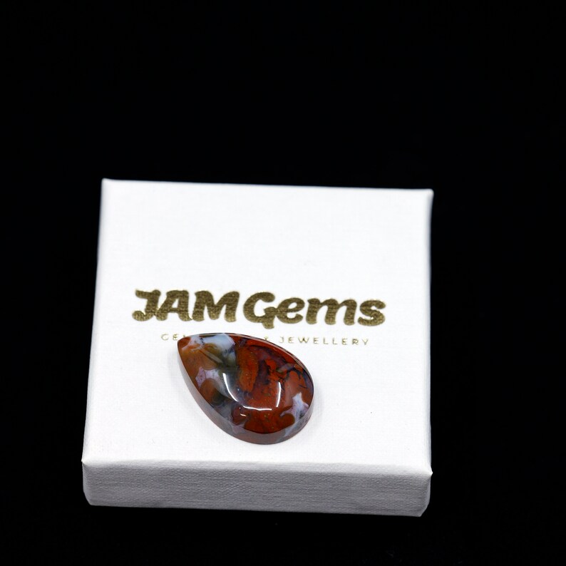 Fancy Jasper Teardrop Cabochon, Semi Precious Gem (23mm X 15mm) - Etsy UK