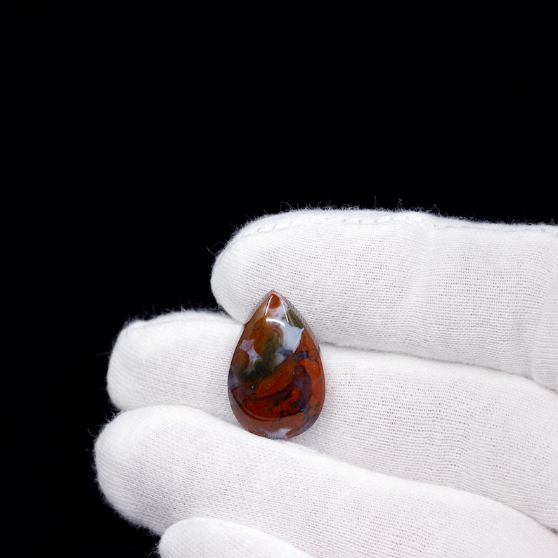 Fancy Jasper Teardrop Cabochon, Semi Precious Gem (23mm X 15mm) - Etsy UK