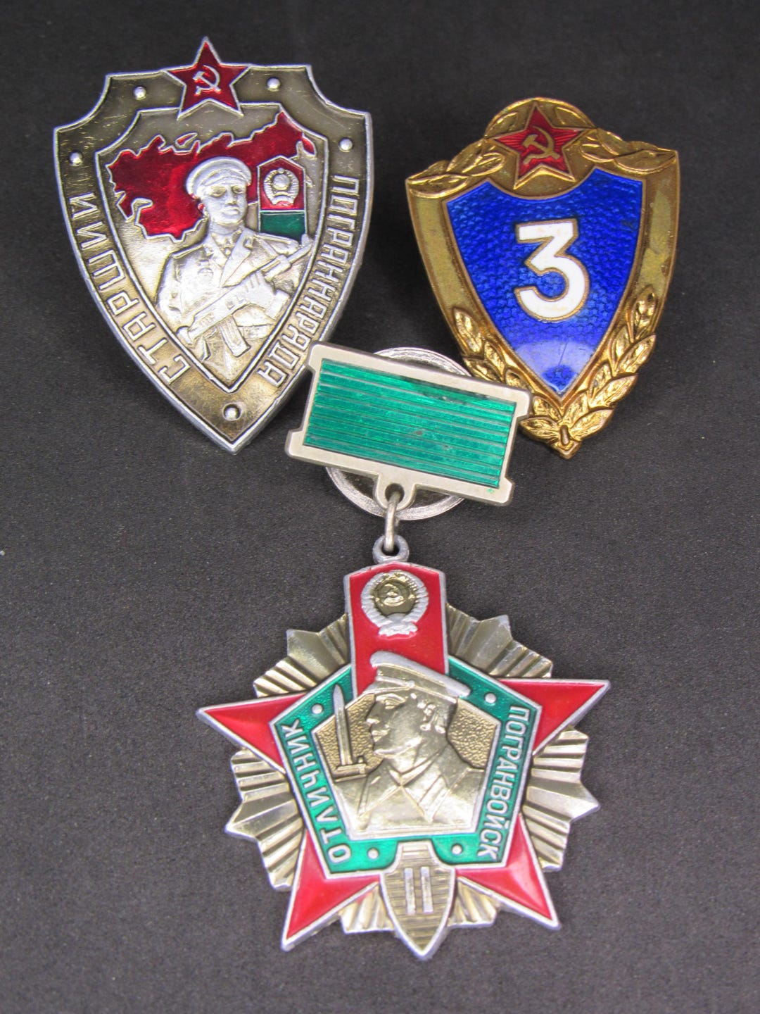 Excellent Border Guard, Senior Border Guard USSR Soviet Military Badges ...