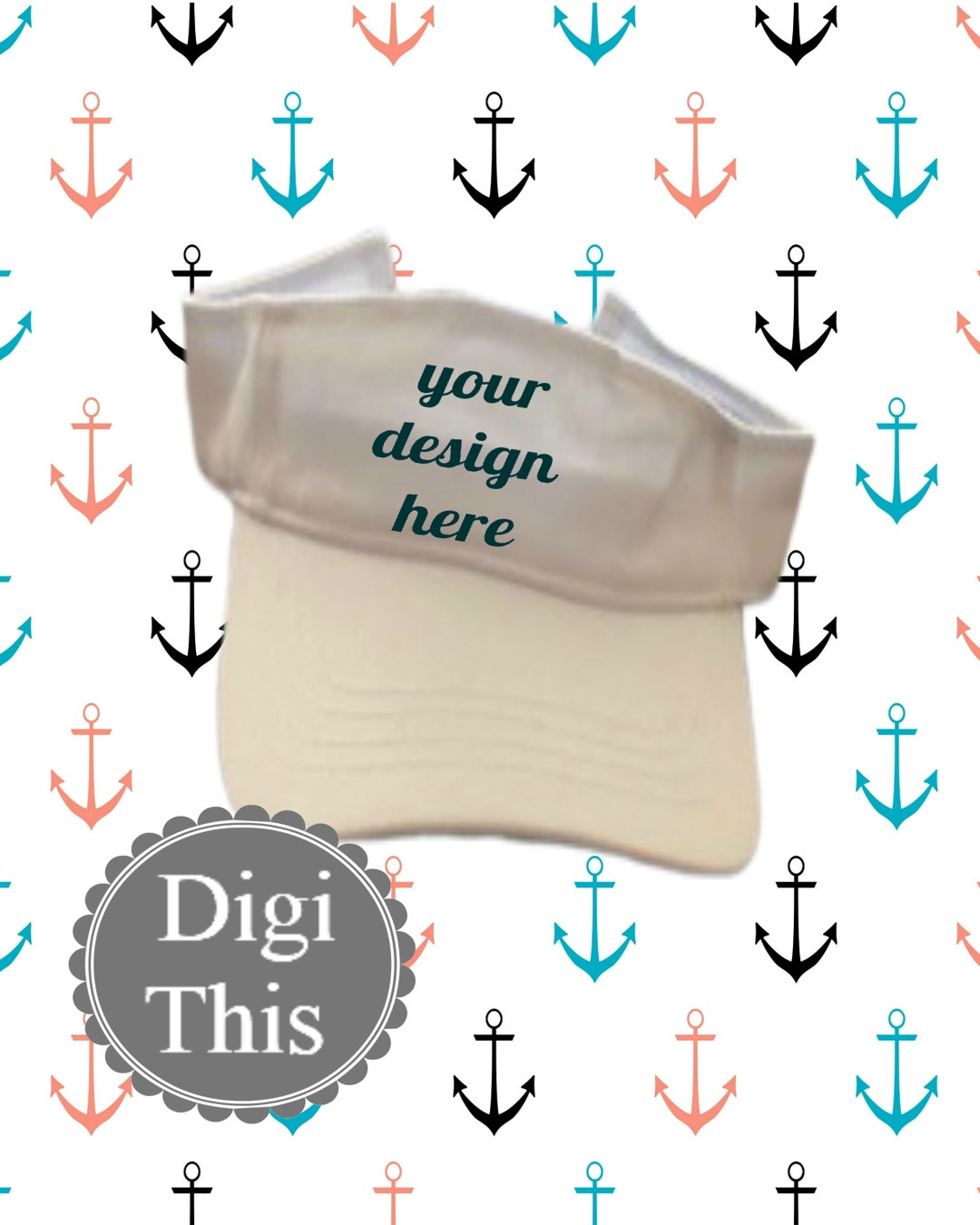 Mock up White Sun Visor, Unique Disigns, Monograms, Personalize ...