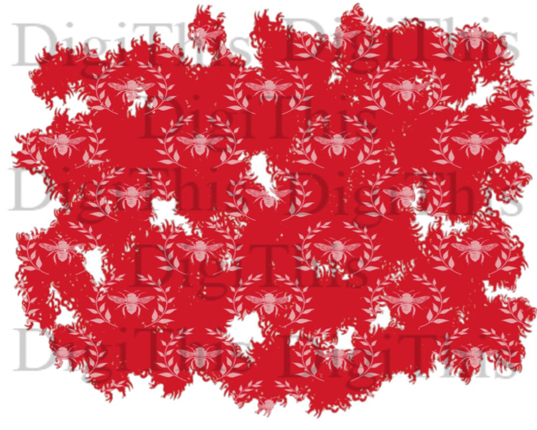 Red Busy Bee Background, Digital Download, Enhance Your Art ...