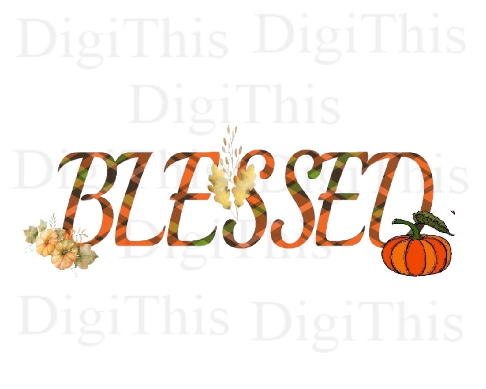 Blessed Enhanced With Fall Foliage, Digital Download, Sublimation, PNG ...