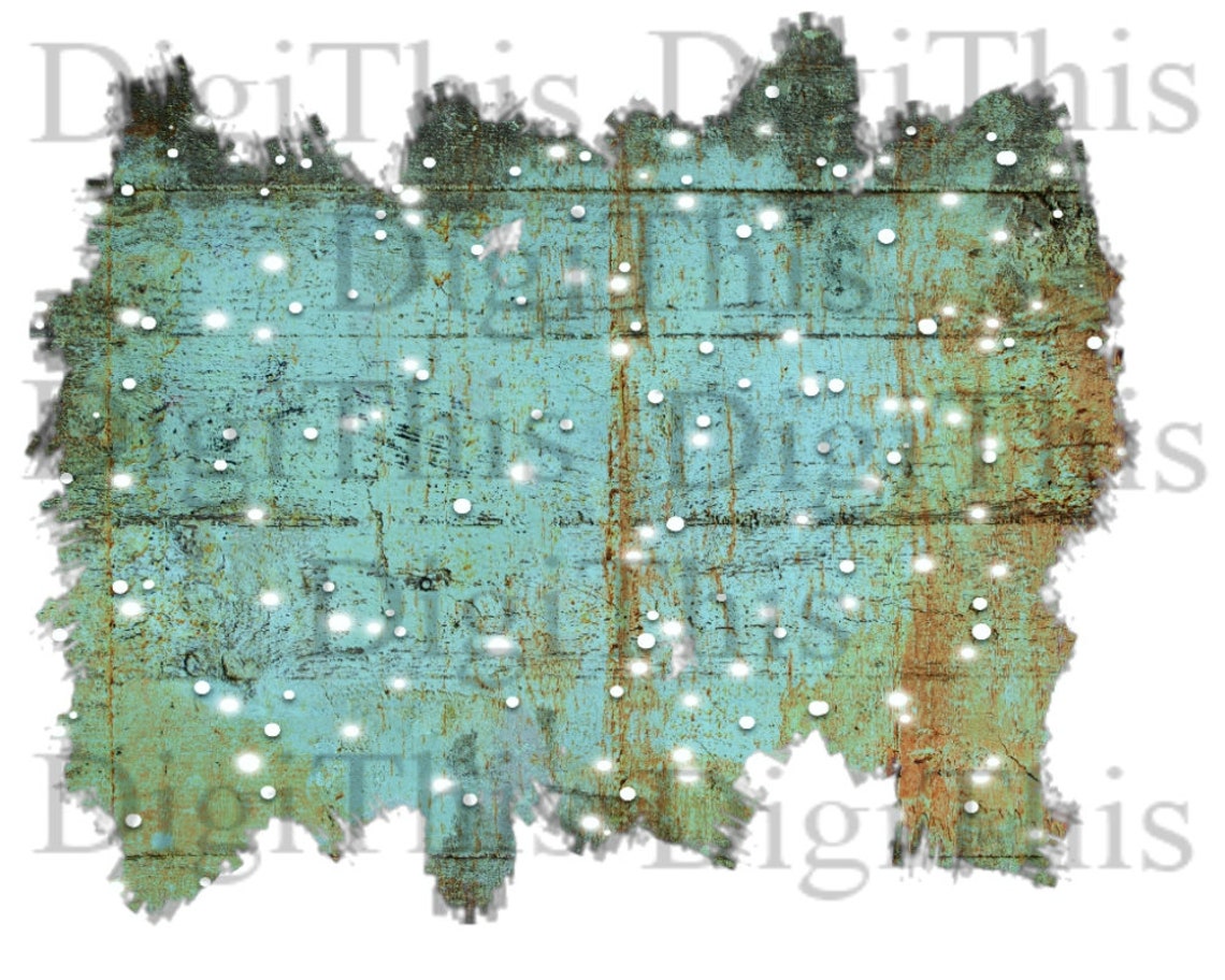 Vintage Aqua Colored Wood Background With Snowflakes, Digital Download ...