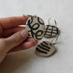 Lucky Dip Ceramic Keychain in Brown/black/green - Ceramic Key Ring - Etsy