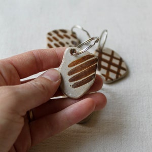 Lucky Dip Ceramic Keychain in Brown/black/green Ceramic Key Ring - Etsy UK