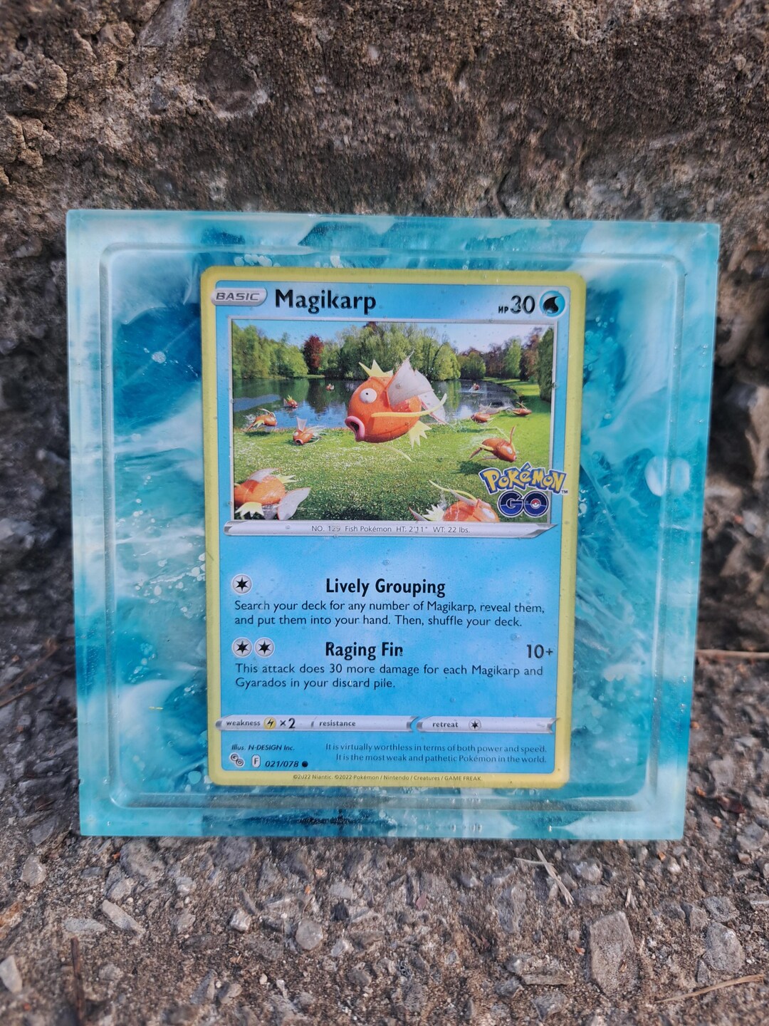 Blue/white Magikarp Pokemon Card Resin Coaster Trinket Tray - Etsy