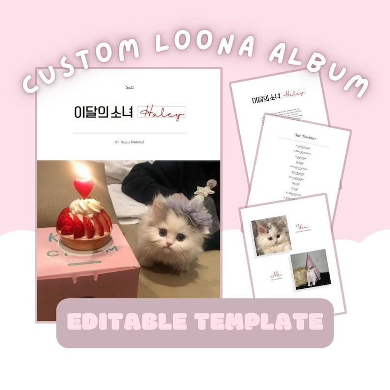 Loona Custom Album Editable Template - Printable Canva Orbit Set - Etsy