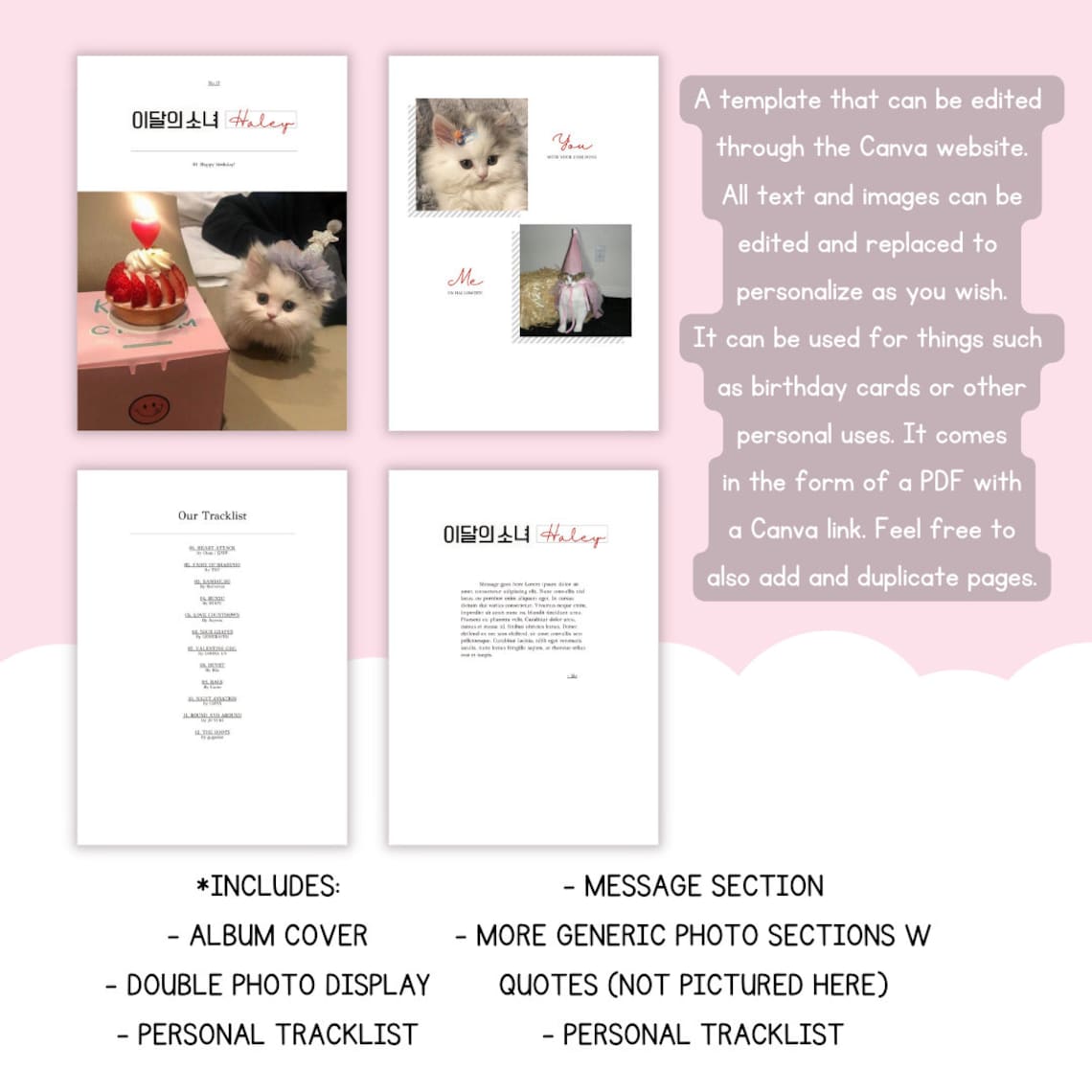 Loona Custom Album Editable Template - Printable Canva Orbit Set - Etsy
