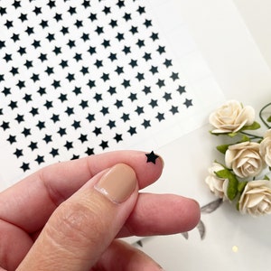 4mm Tiny Black Star Stickers, Vinyl Star Stickers, Planner Stickers ...