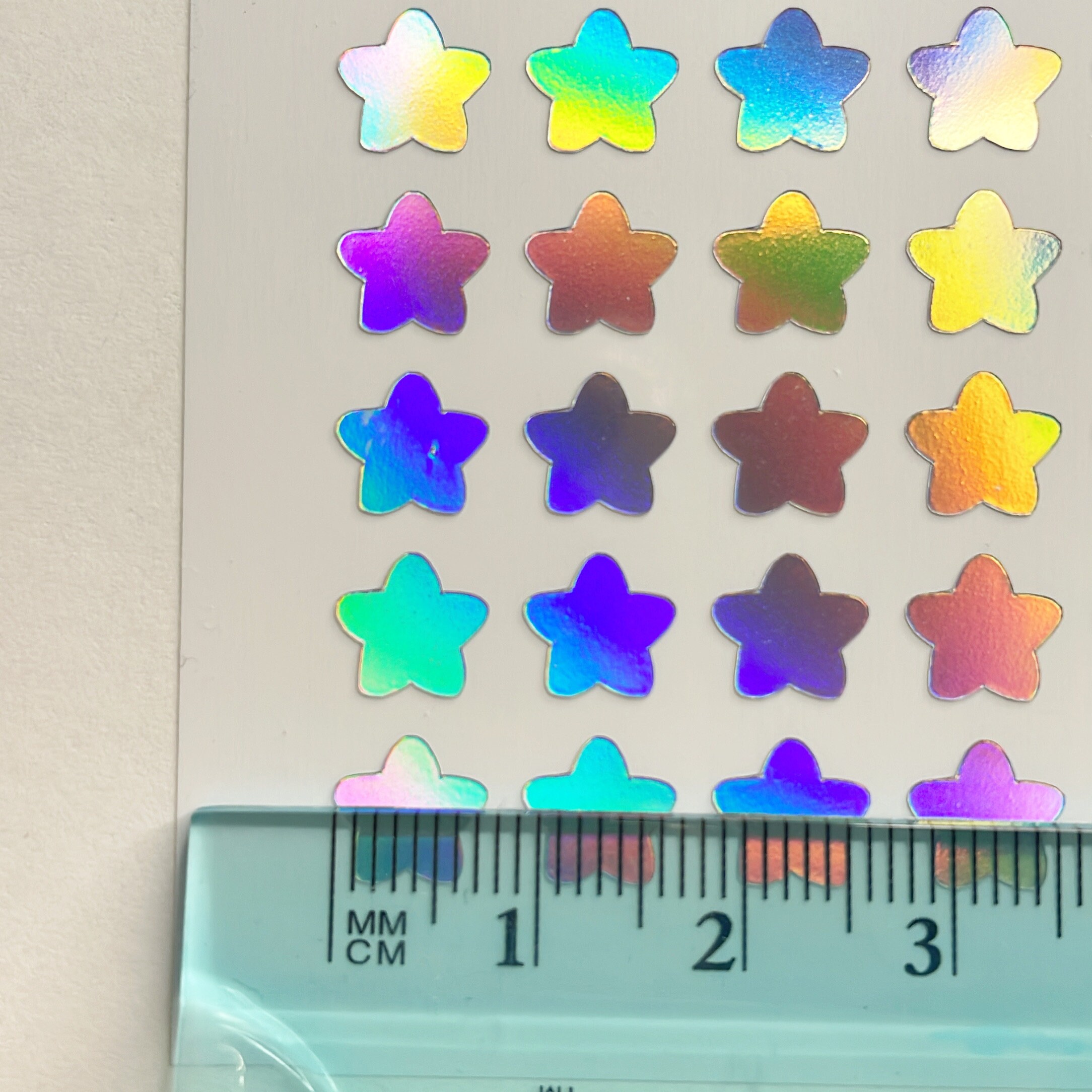 Cute 7mm Holographic Puffy Star Stickers Tiny Stars Stickers - Etsy