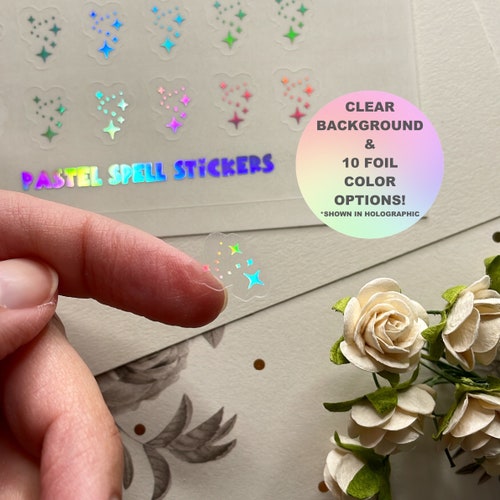 Sparkle Stickers Holographic Sparkle Stickers Option Star - Etsy
