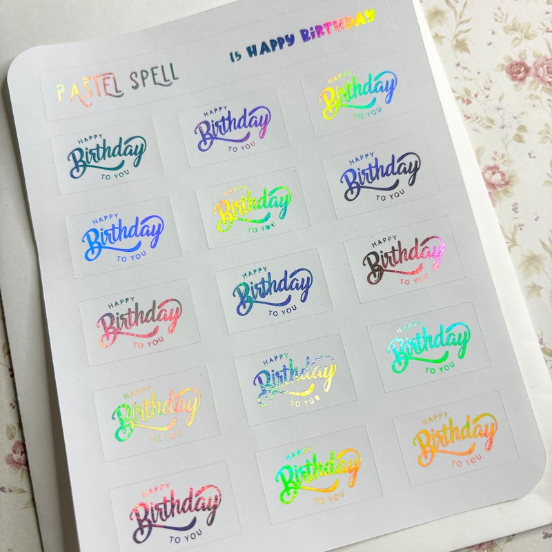 Happy Birthday Stickers - Etsy
