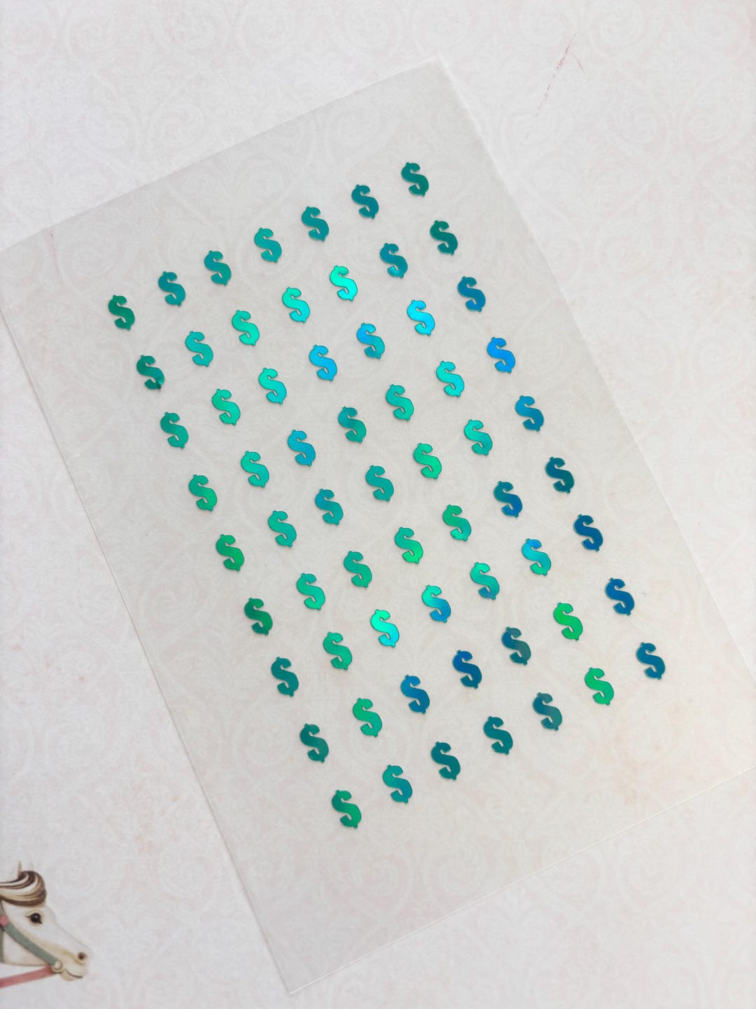 8mm Dollar Sign Stickers in Holographic Green Vinyl, Schedule and ...