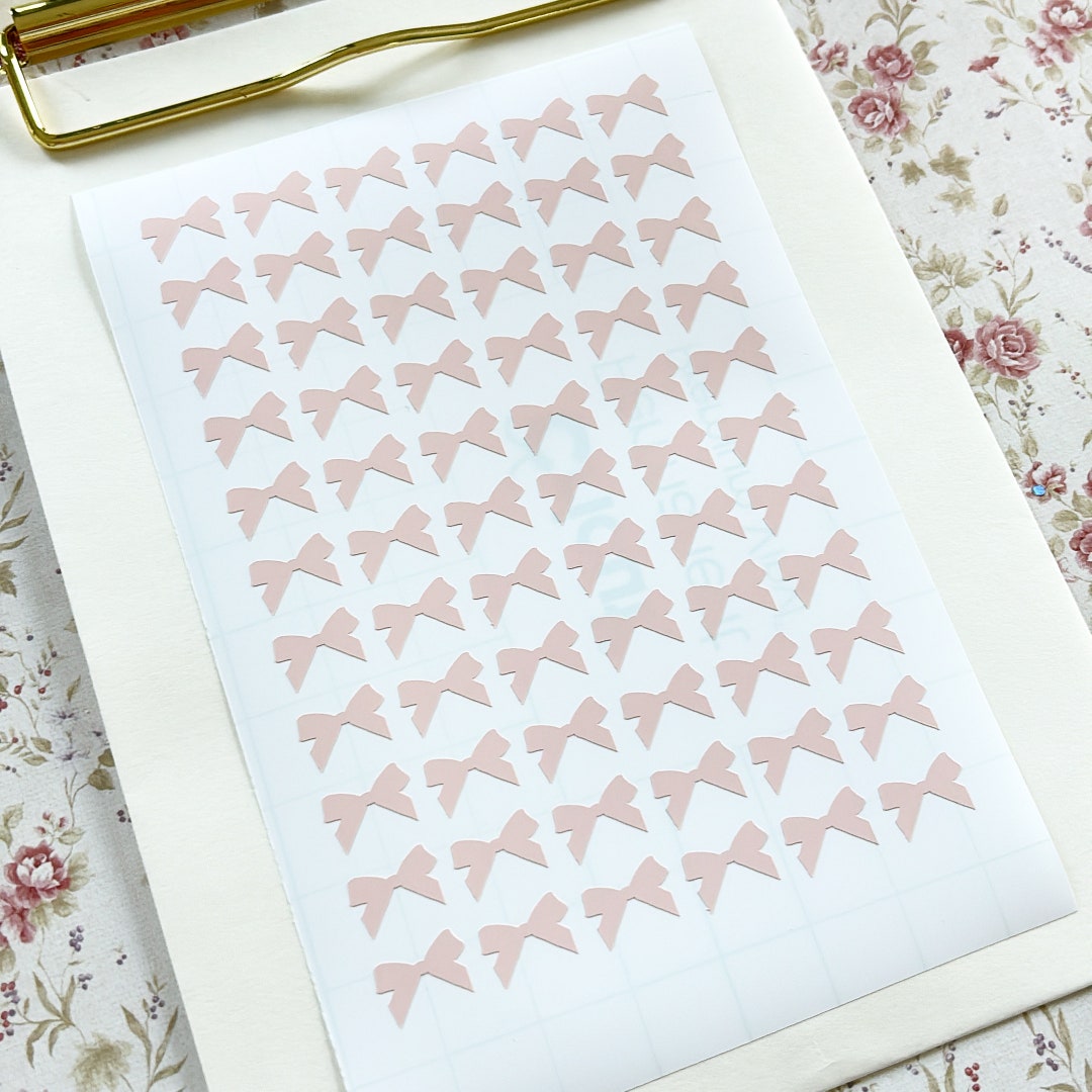 Vinyl 12mm Pastel Pink Ribbon Stickers, Envelope Sealers, Envelope ...