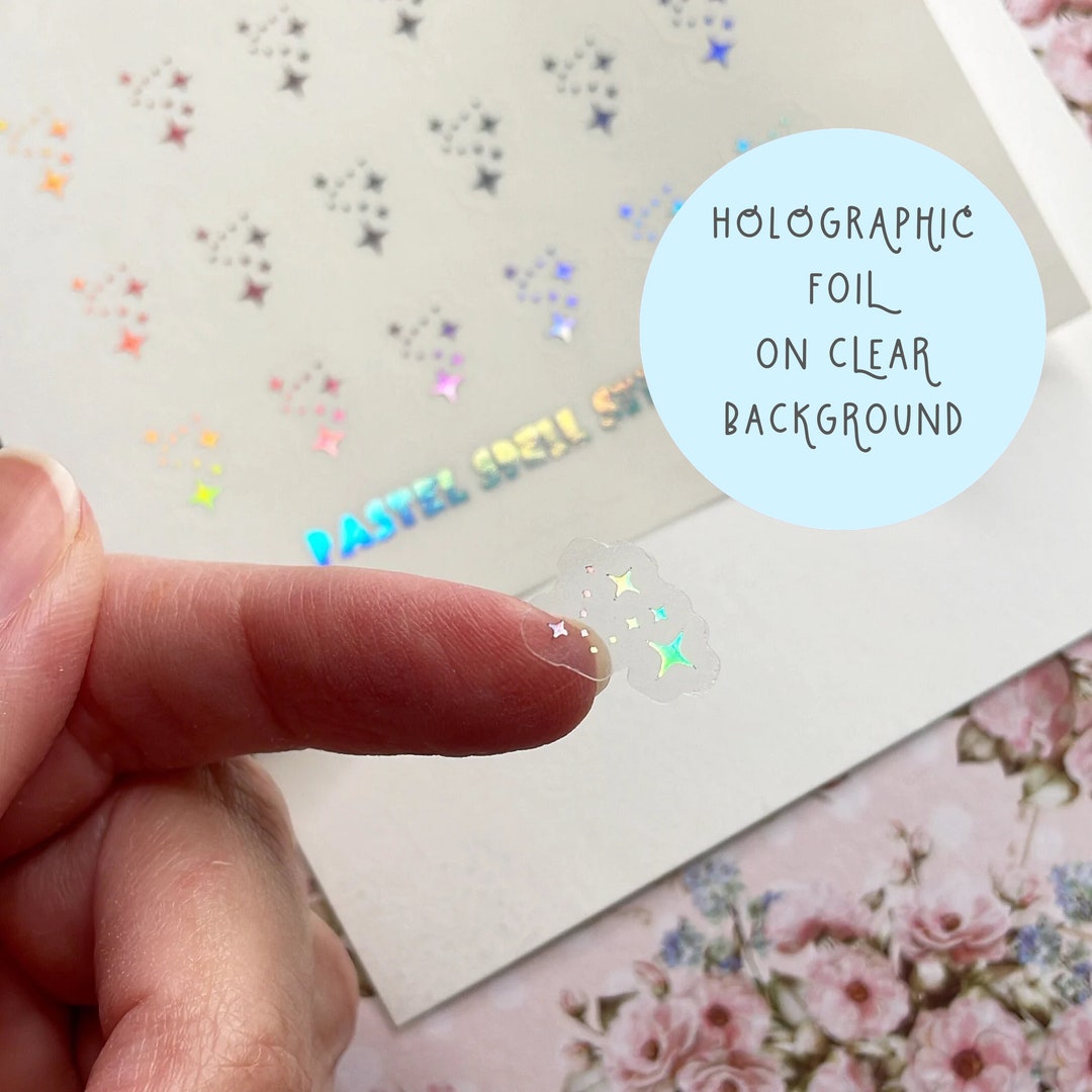 Sparkle Stickers, Holographic Sparkle Stickers Option, Star Stickers ...