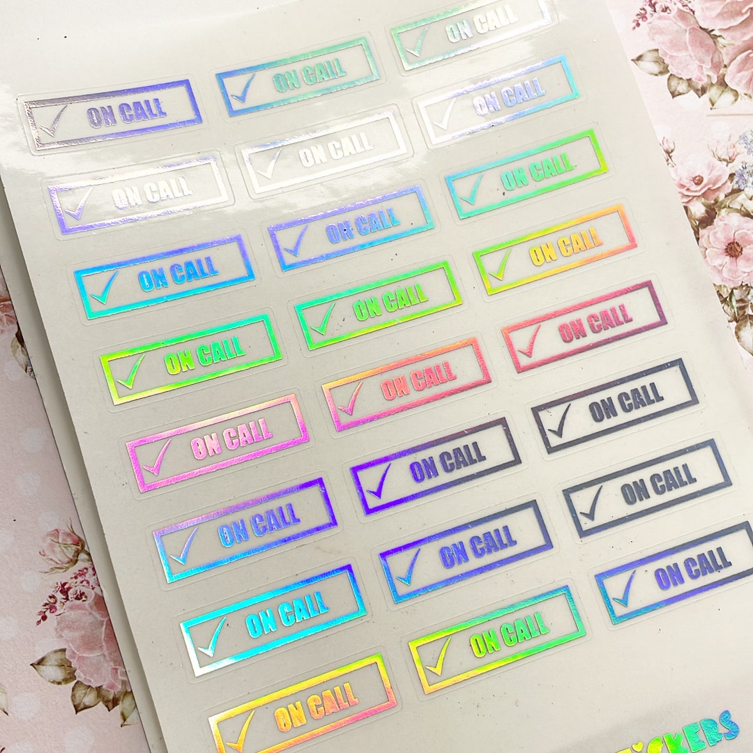ON CALL Stickers, 30x10mm Schedule Stickers, Functional Stickers ...