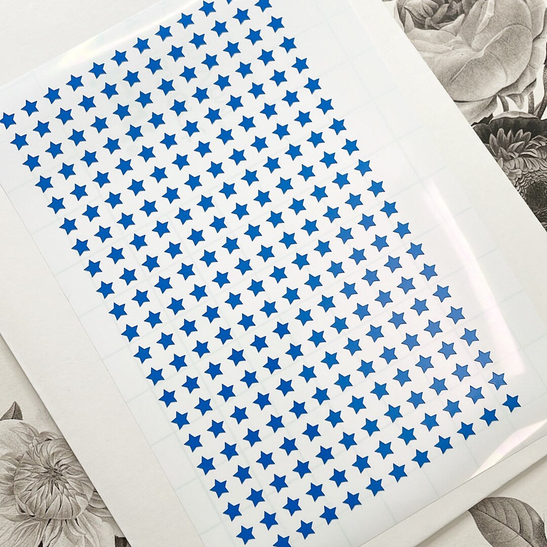 4mm Tiny Dark Blue Star Stickers, Vinyl Star Stickers, Planner Stickers ...