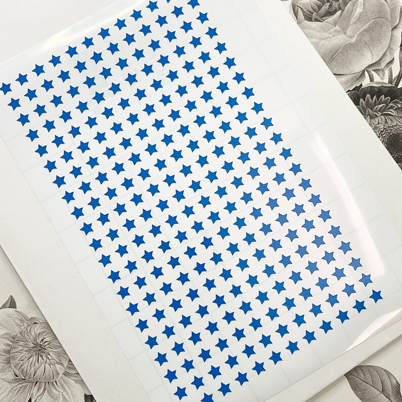 4mm Tiny Dark Blue Star Stickers Vinyl Star Stickers Planner - Etsy