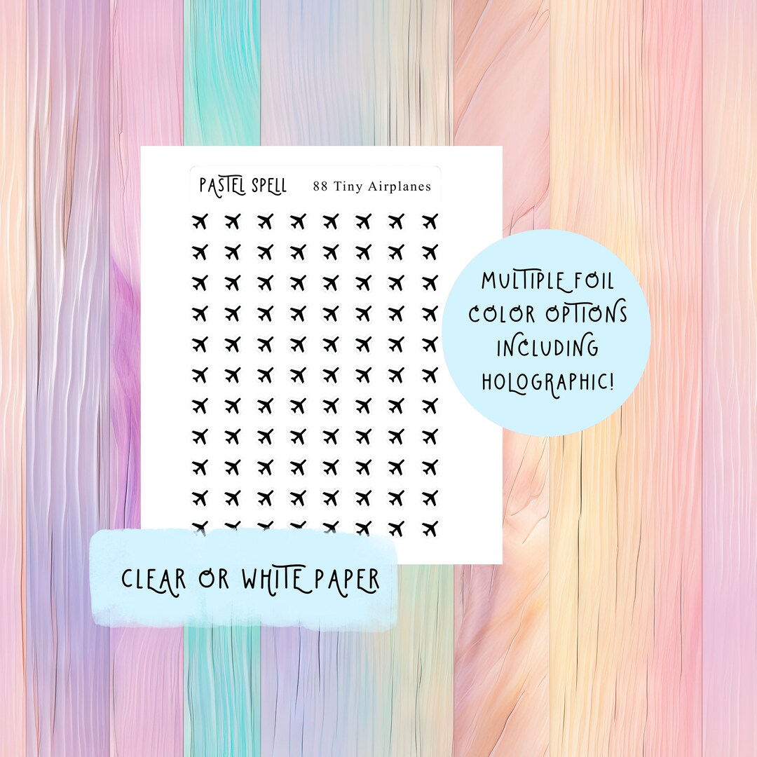 8mm Airplane Stickers, Tiny Plane Stickers, Travel Stickers, Bujo ...