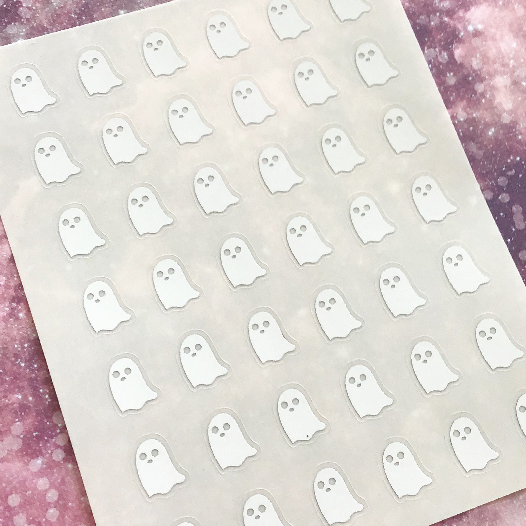 Clear White Ghost Stickers Planner Stickers Halloween | Etsy