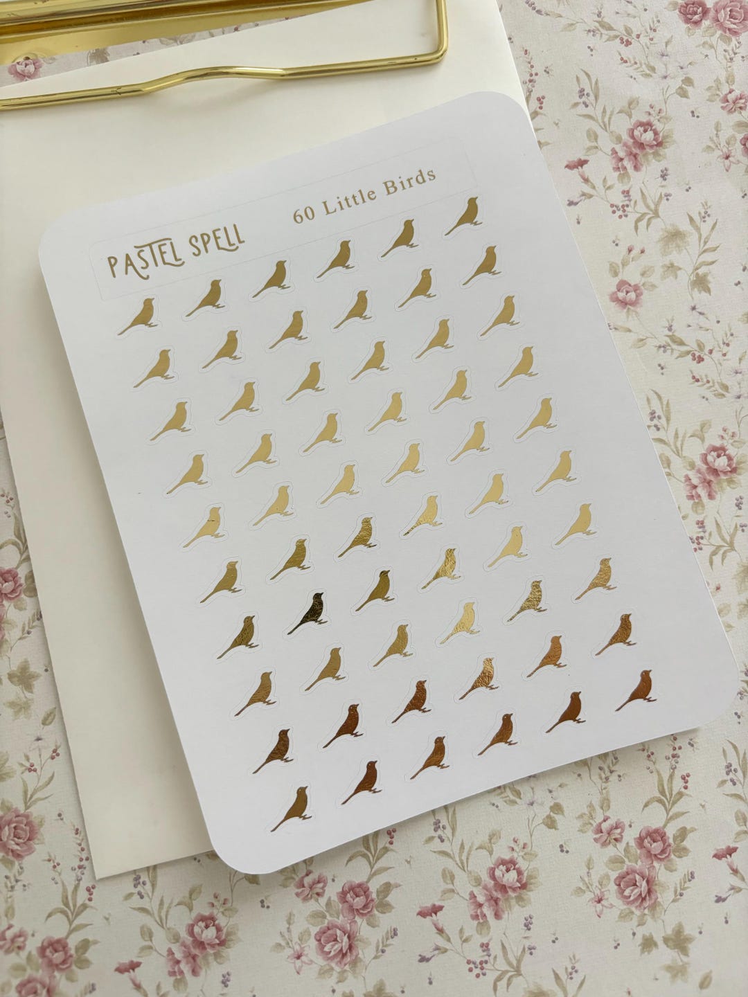 Tiny Gold Bird Stickers for Bujo Planners or Travel Journals Gifts for ...