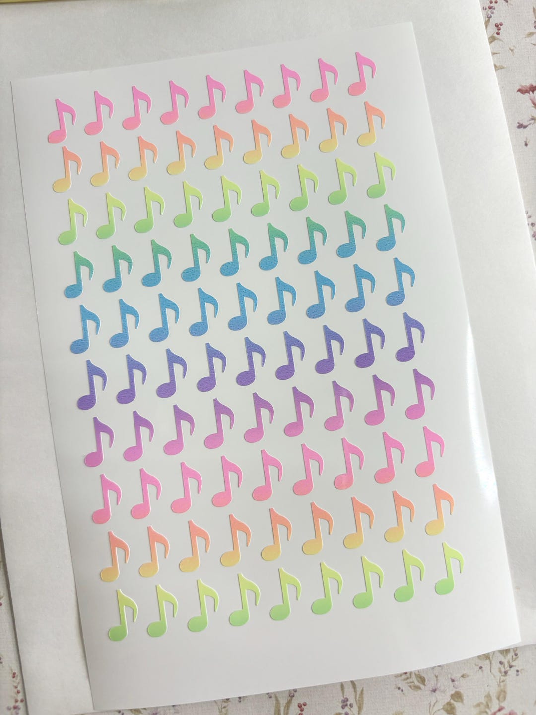 Musical Notes Stickers Vinyl 10mm Pastel Rainbow - Etsy