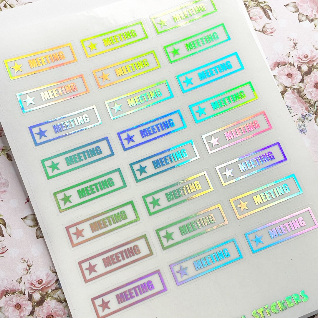 MEETING Stickers 30x10mm Schedule Stickers for Planners or Stickers for ...