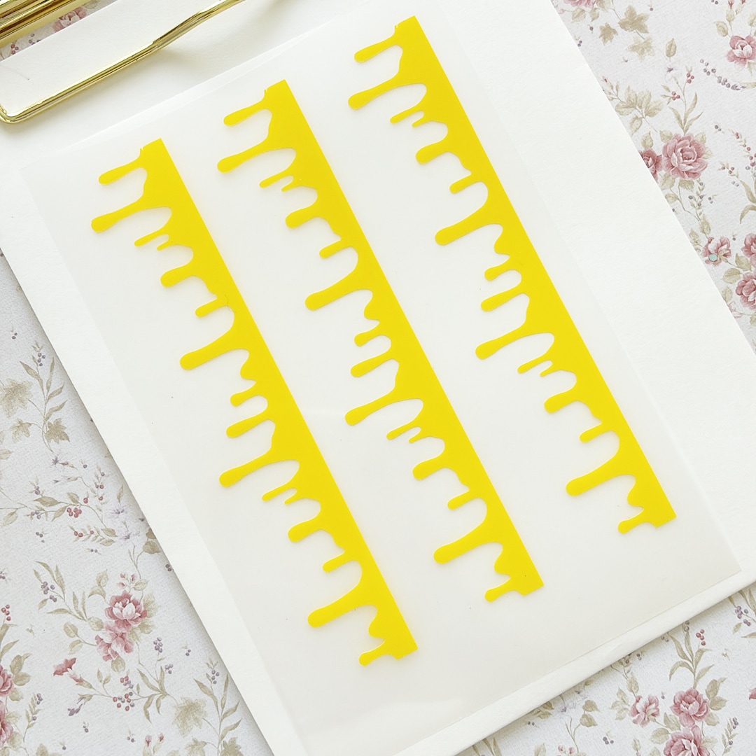 Vinyl 5 Inch Long Yellow Drips Stickers, Waterproof Vinyl Decals, Slime ...