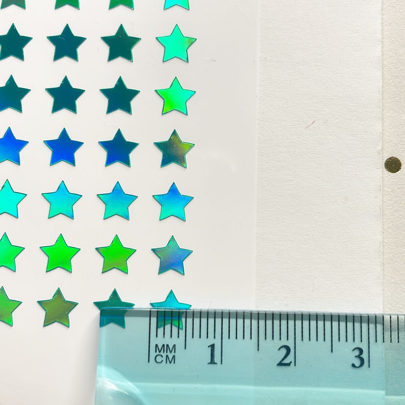 Tiny 6mm Silver Holographic Star Stickers Vinyl 6mm Star - Etsy