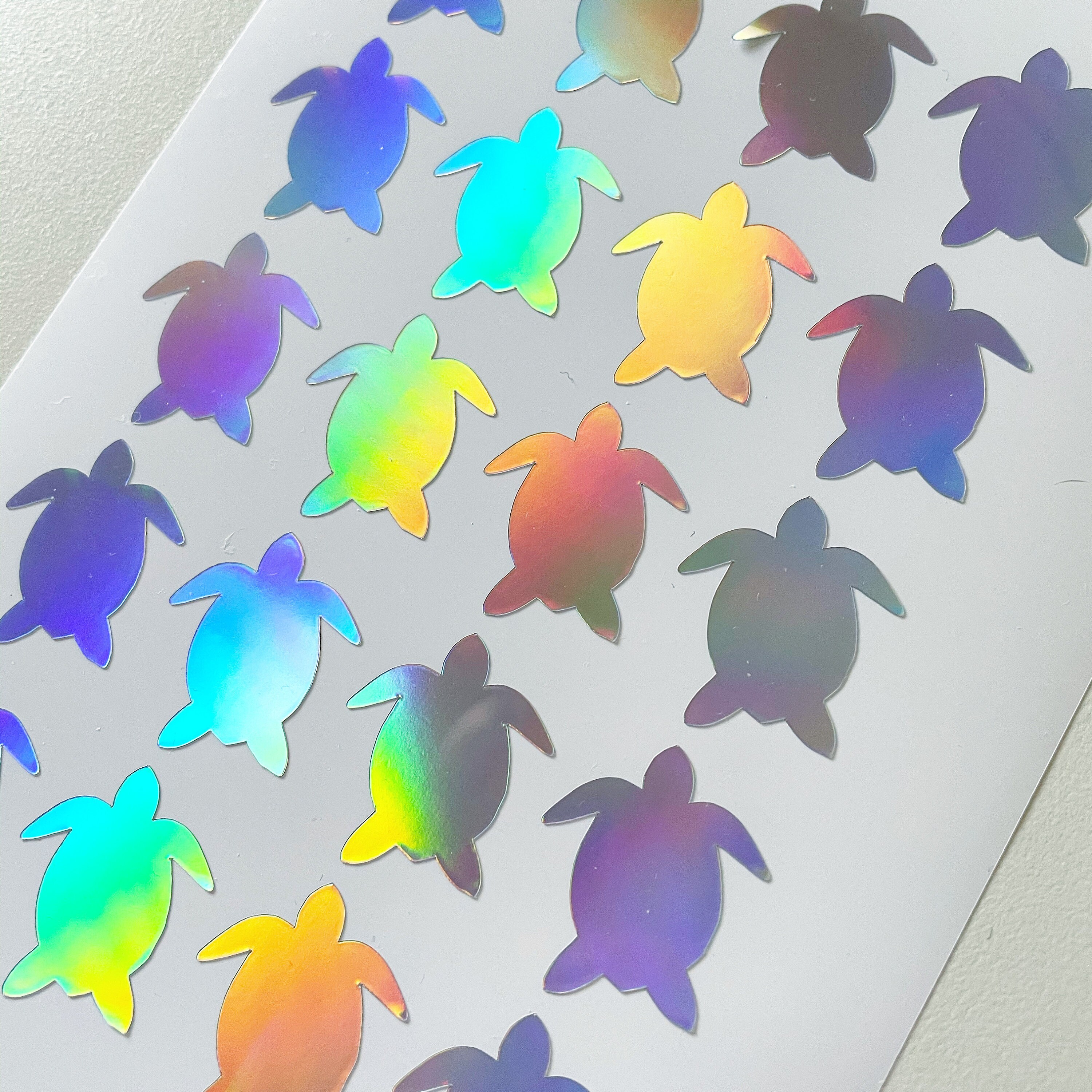Holographic .75 Inch Sea Turtle Stickers Vinyl Sea Turtles - Etsy