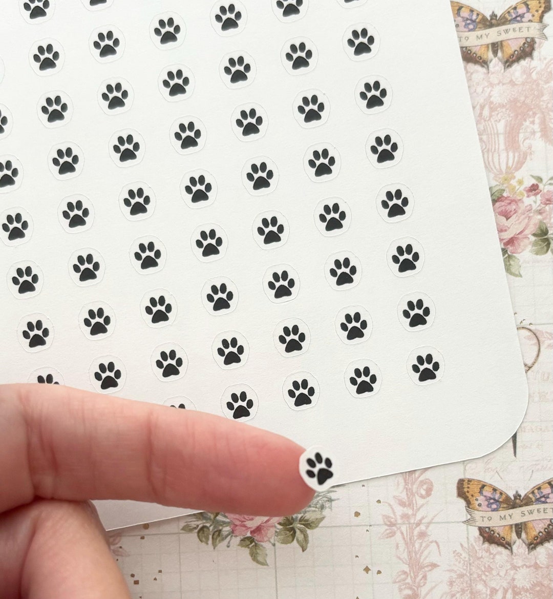 Tiny Dog Paws Stickers for Pet Planners - Etsy