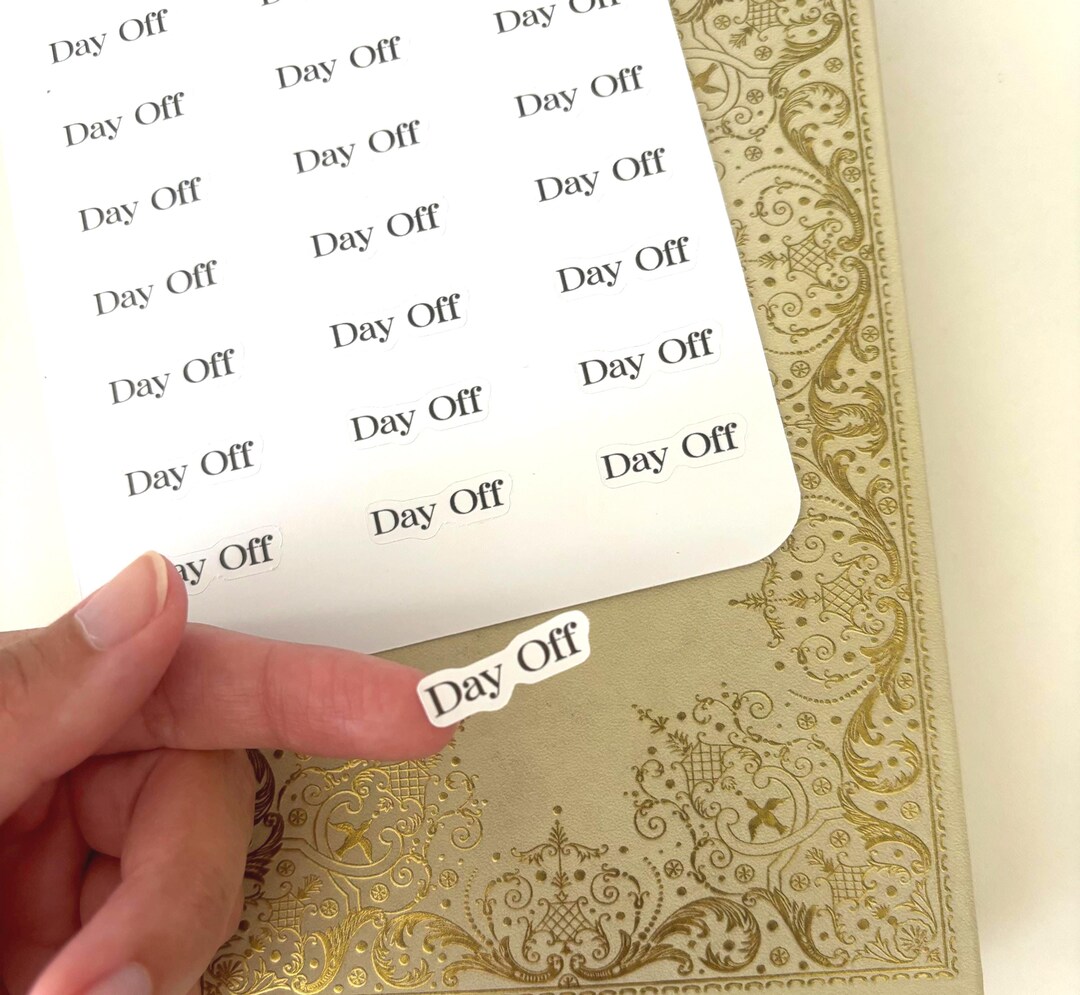 Day off Planner Stickers for Calendars and Schedules, Functional ...