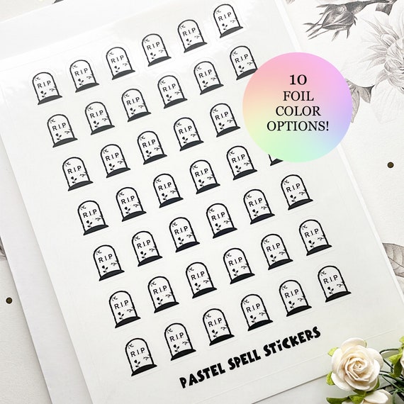 RIP Gravestone Stickers Tombstone Stickers Halloween - Etsy