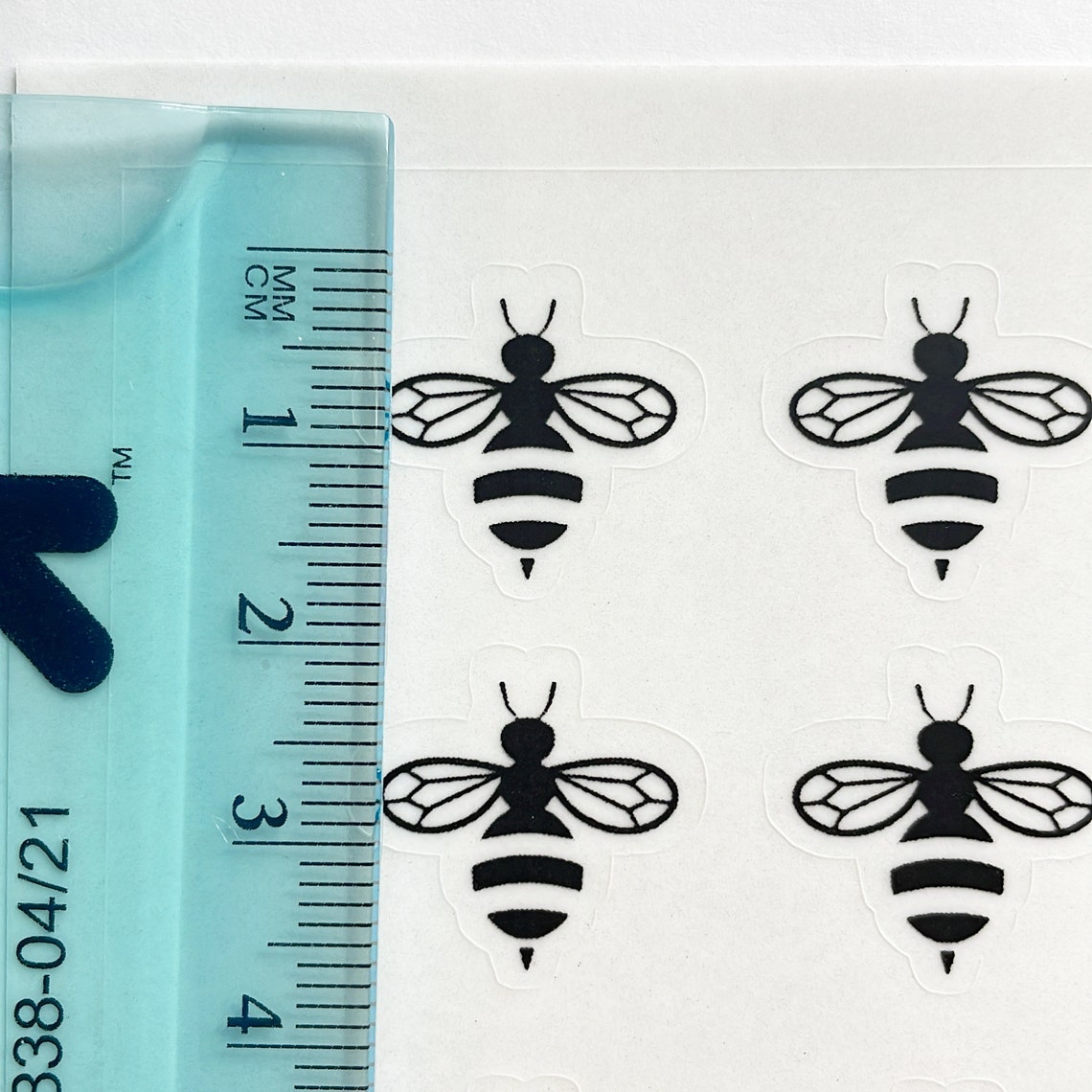 Transparent Gold Foil Bee Stickers 18mm Wide Gold Bees - Etsy