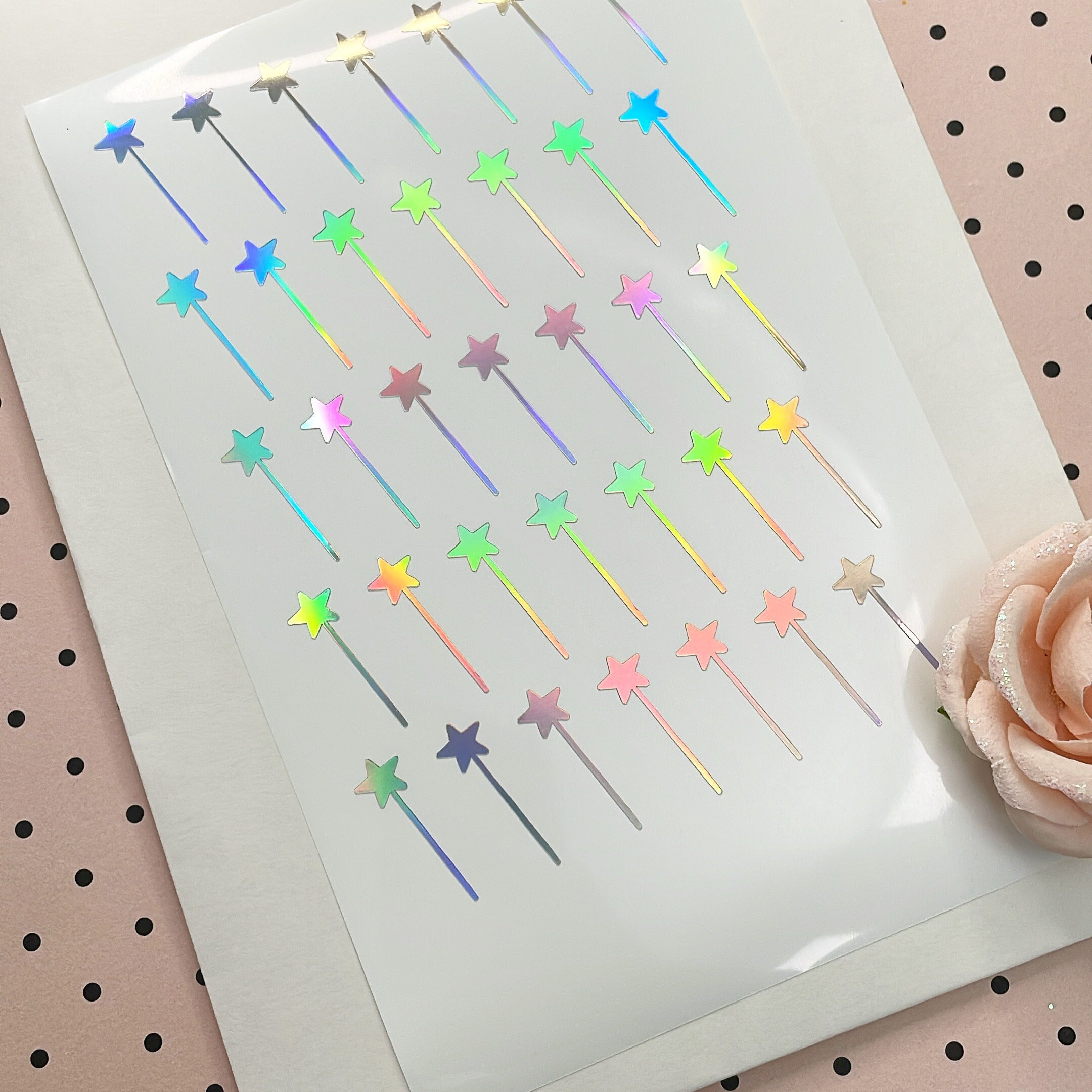 Vinyl 30mm Holographic Magic Wand Stickers Holographic - Etsy