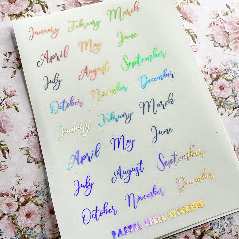 Month Sticker Tabs - Etsy