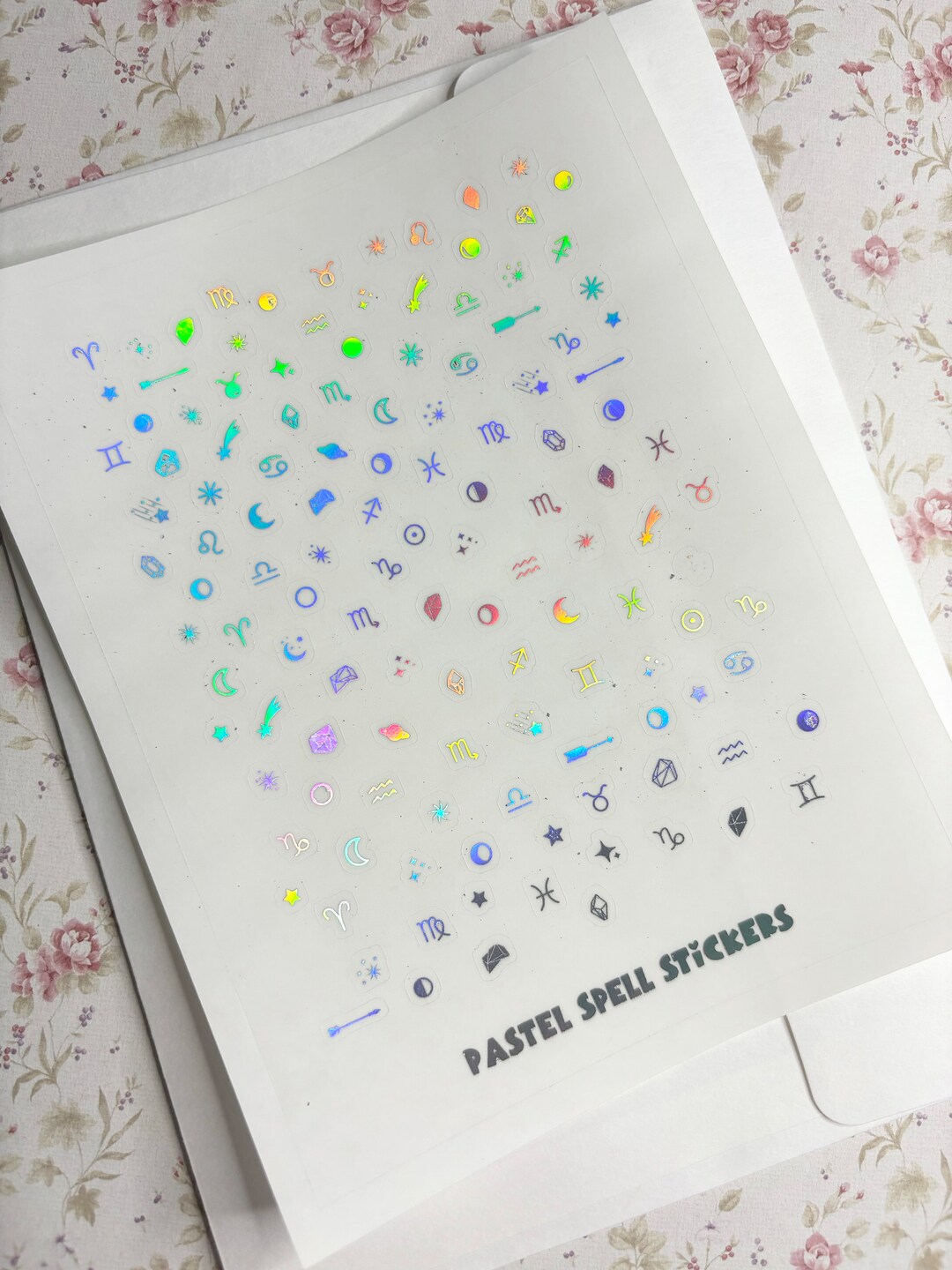 Tiny Holographic Clear Celestial Stickers, Zodiac Stickers, Mini ...