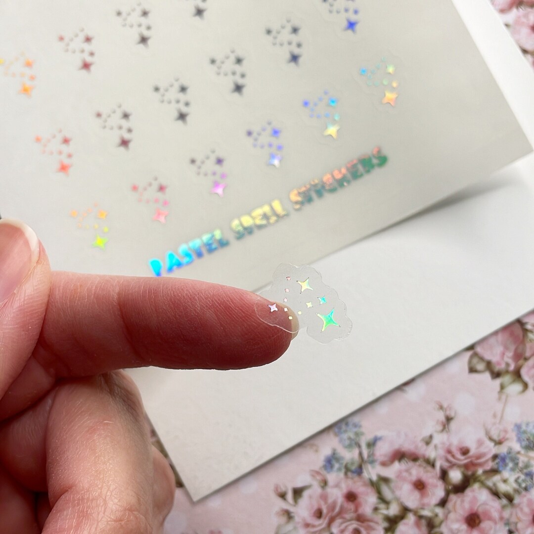 Sparkle Stickers, Holographic Sparkle Stickers Option, Star Stickers ...