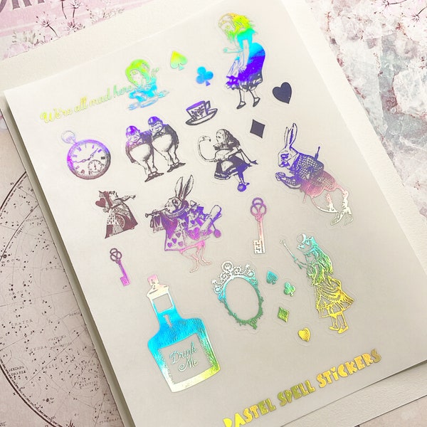 Wonderland Stickers - Etsy