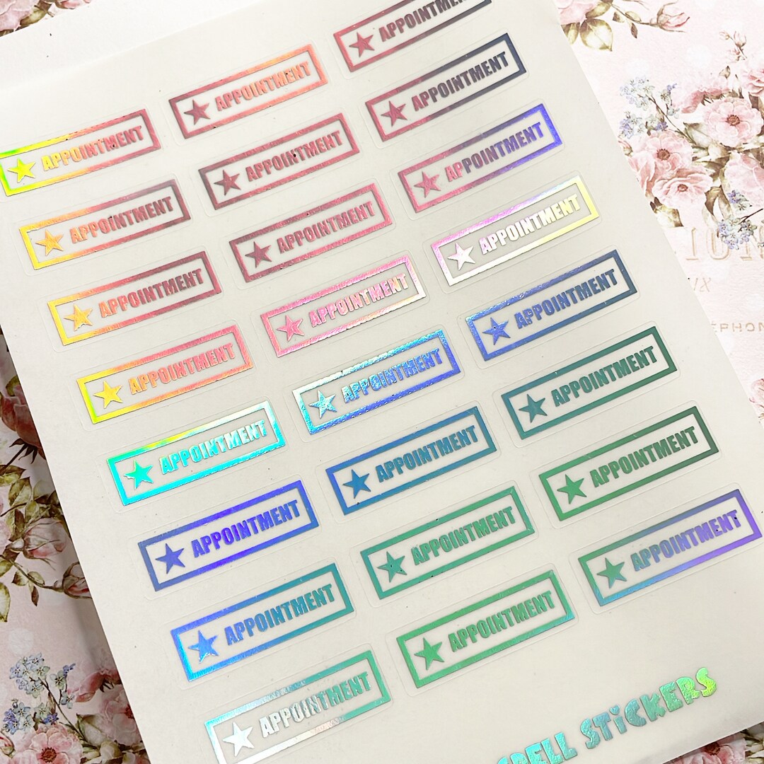 APPOINTMENT STICKERS Stickers 30x10mm Schedule Stickers for Planners ...