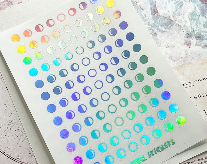 Moon Phase Grimoire Stickers Moon Planner Stickers Small Moon Stickers ...