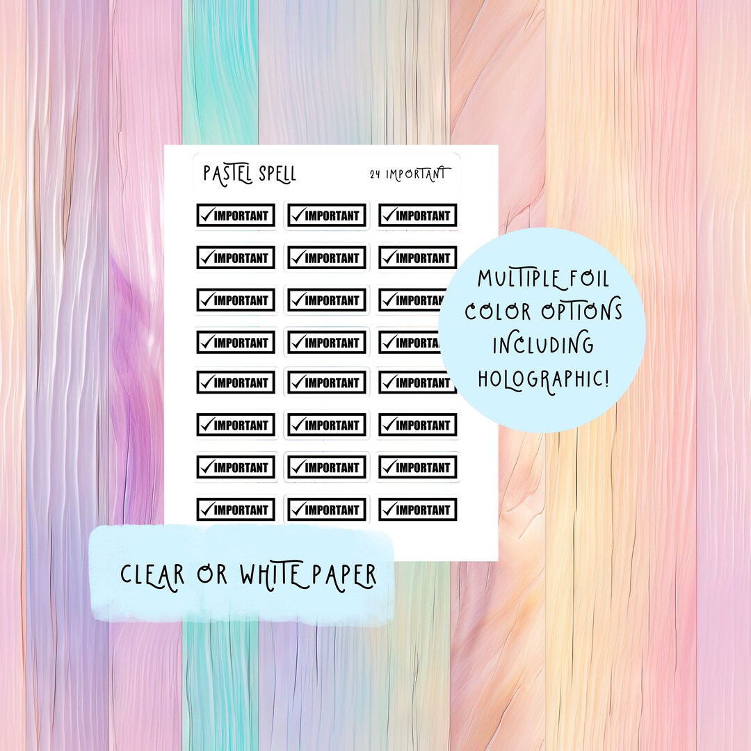 Important Stickers, Organization Planner Stickers, Journal, Schedule ...