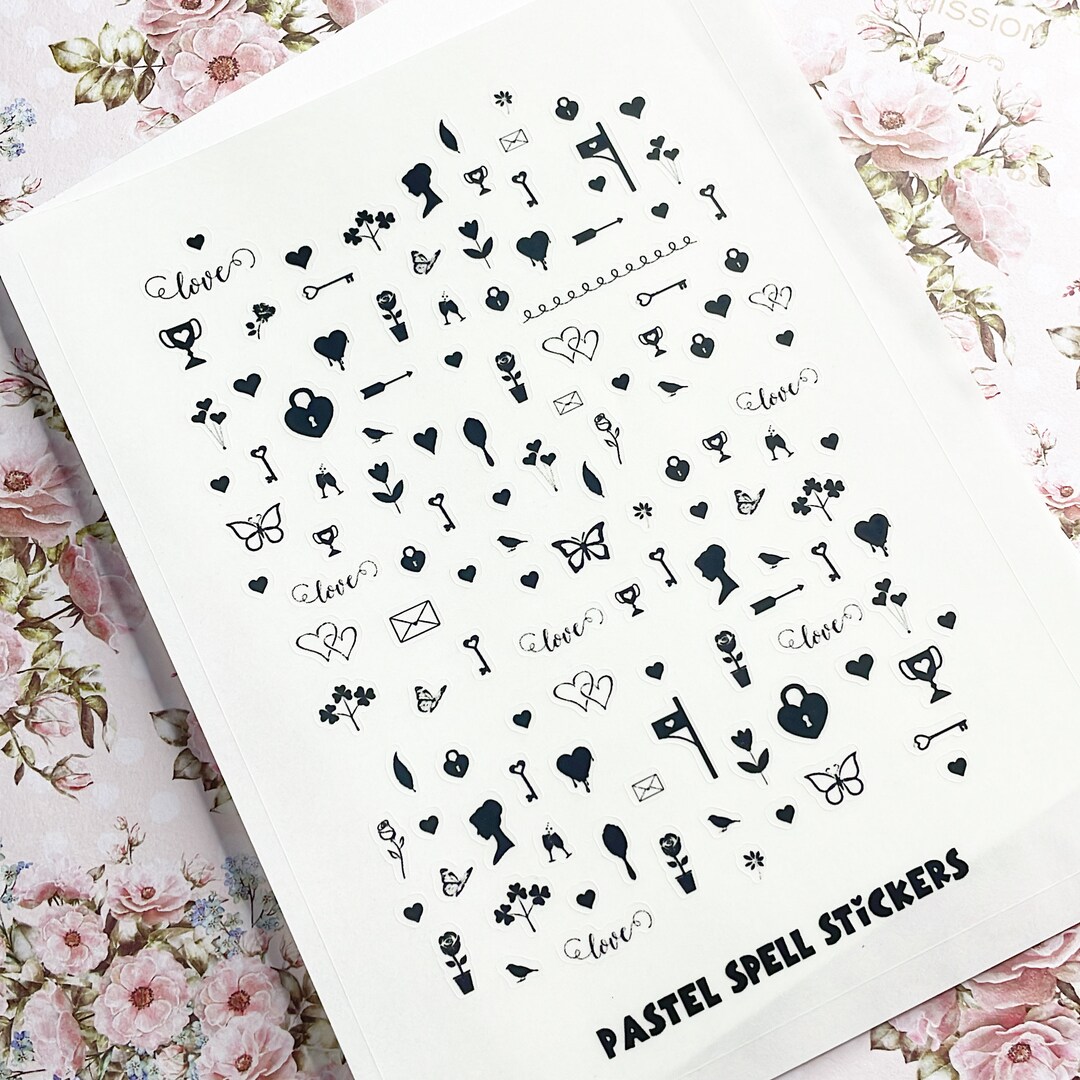 Tiny Scattered Love Stickers, Tiny Stickers, Tiny Valentine Stickers ...