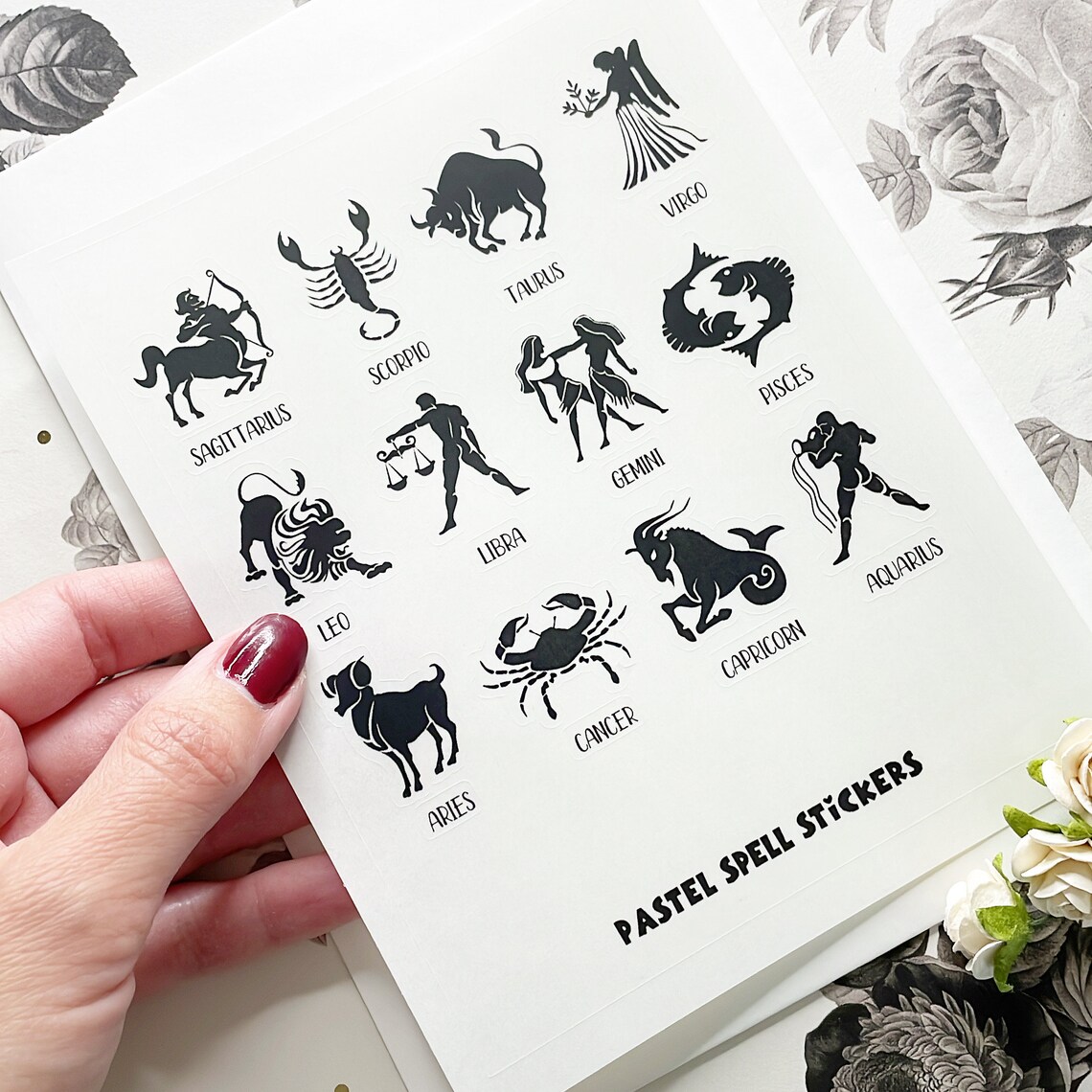 CLEAR Zodiac Stickers Set 3 Sheets Zodiac Signs - Etsy