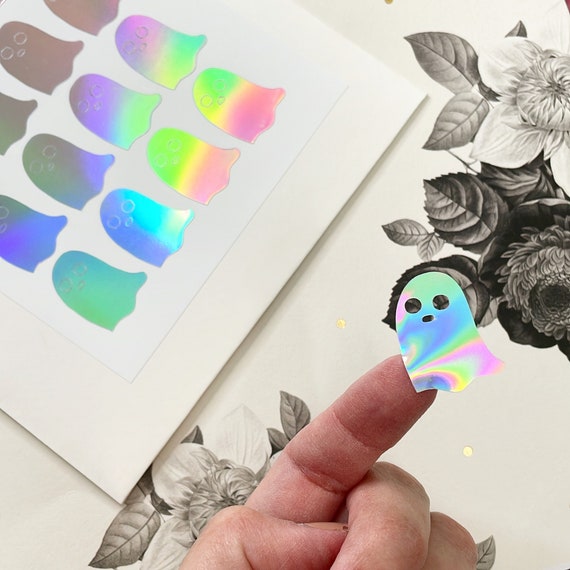 30x20mm Holographic Vinyl Ghost Stickers Ghosts Stickers - Etsy