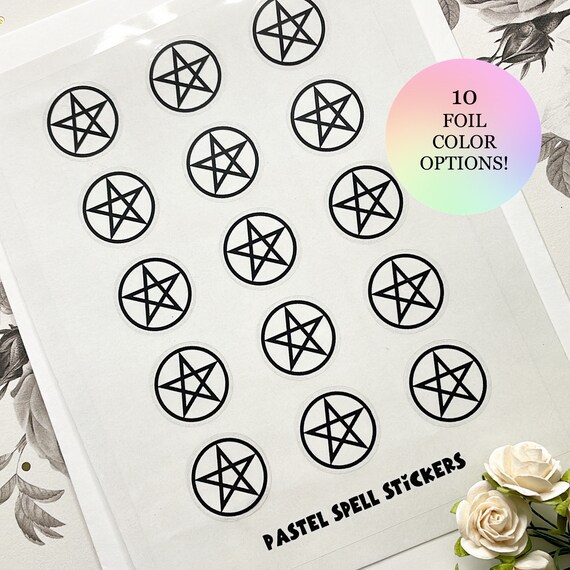 20mm Pentagram Stickers Witchcraft Stickers Halloween - Etsy
