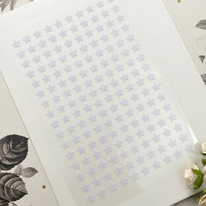 Vinyl 8mm White Star Stickers, Planner Stickers - Etsy