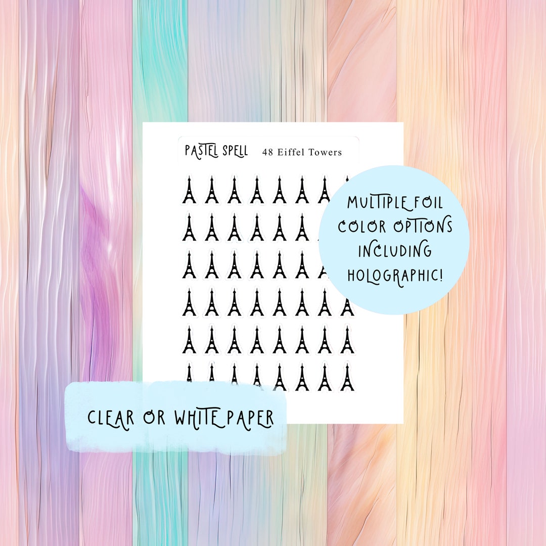 Eiffel Tower Stickers, Travel Journal, France, Paris - Etsy