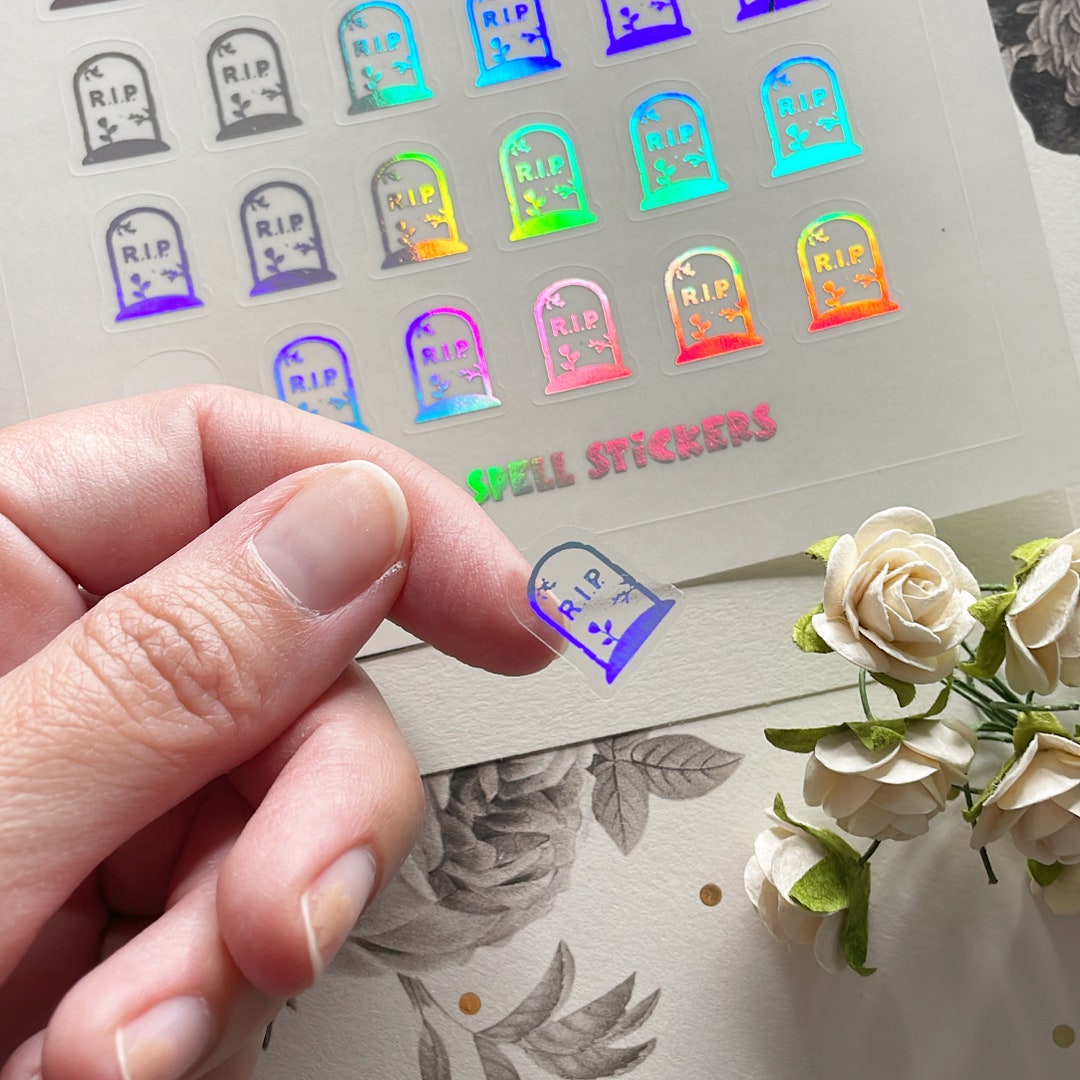 RIP Gravestone Stickers, Tombstone Stickers, Halloween Stickers, Goth ...