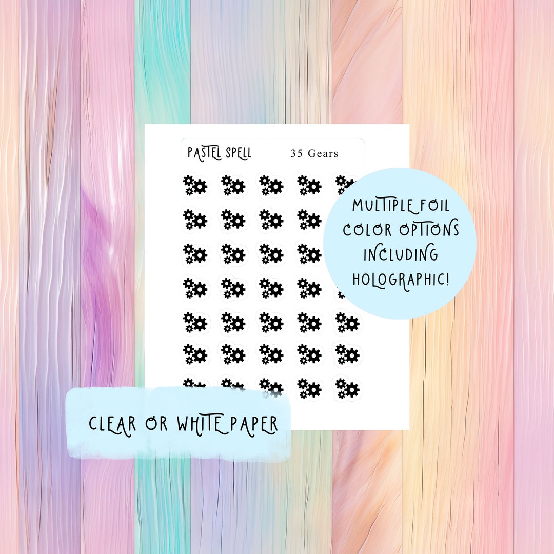 Gear Stickers, Gears and Cogs Stickers, Victorian Stickers, Steampunk ...